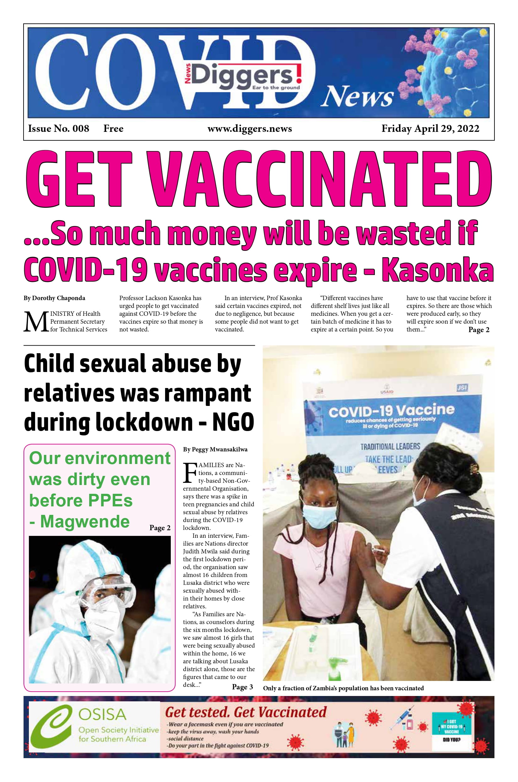 Covid News Issue No. 008 – Zambia: News Diggers!