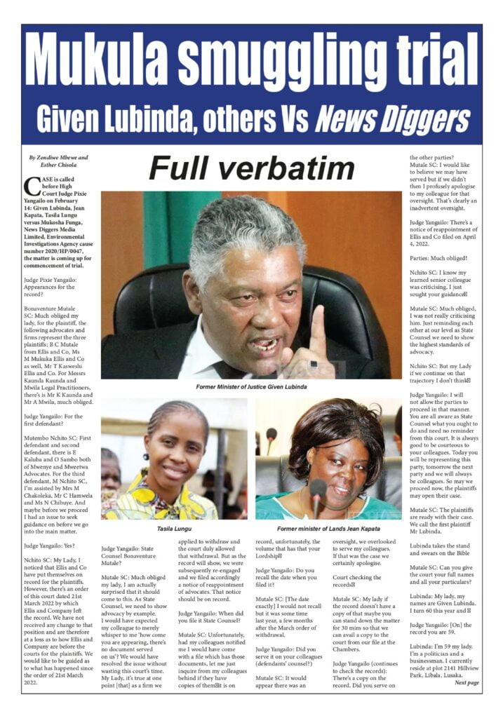 Mukula – Zambia: News Diggers!