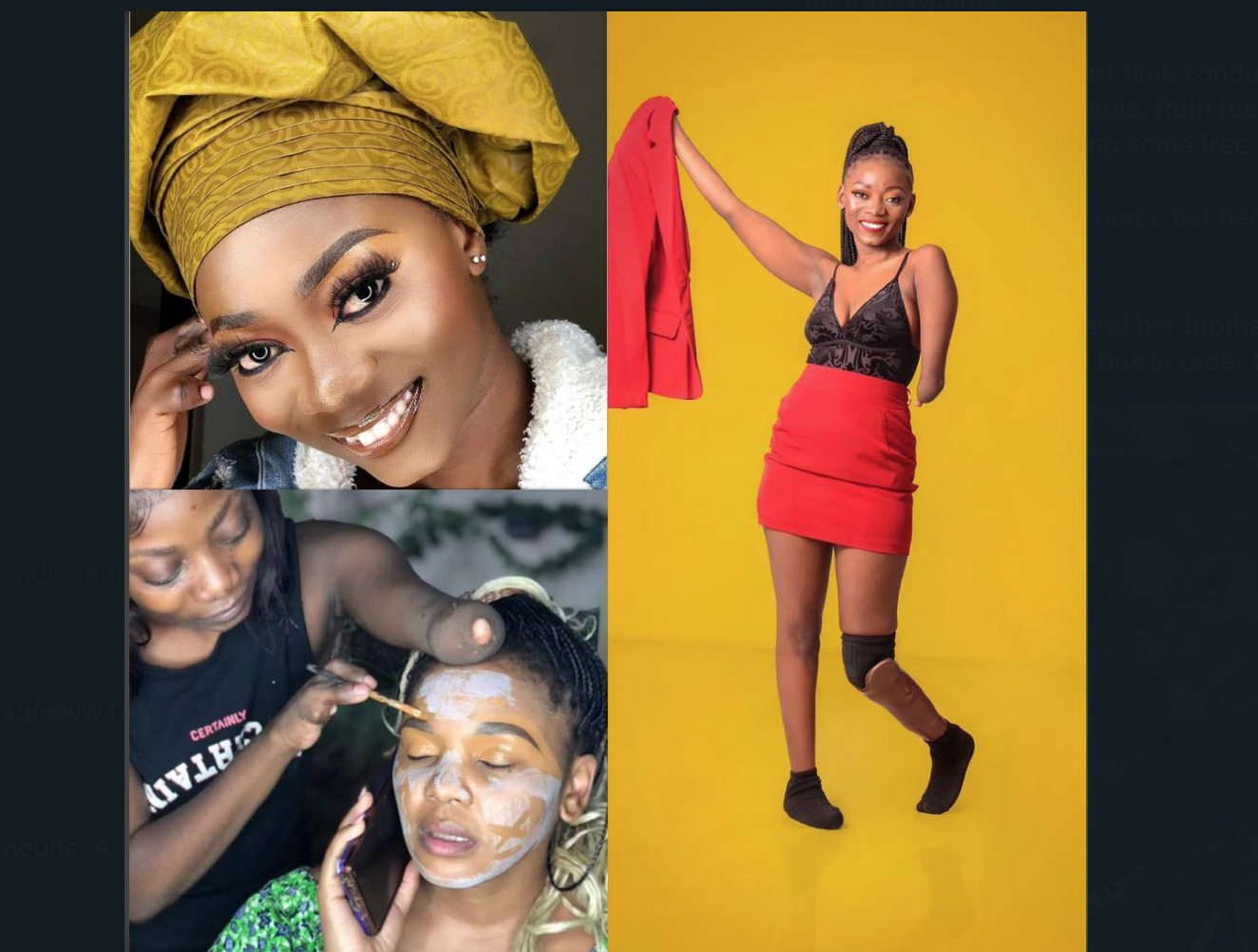 Against all odds: Makeup star with one hand and one leg – Zambia: News ...